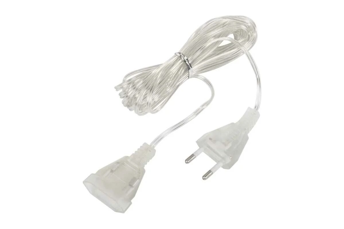 Золотая сказка Удлинитель для электрогирлянд 3 м прозрачный шнур в пакетной упаковке 591712