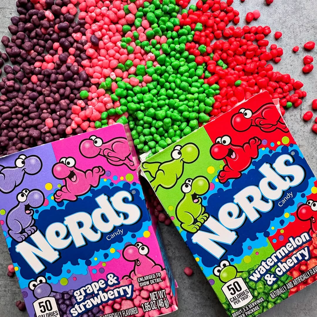 Драже Wonka Nerds Арбуз и Вишня, Клубника и Виноград, 2шт х 46.7г (США)
