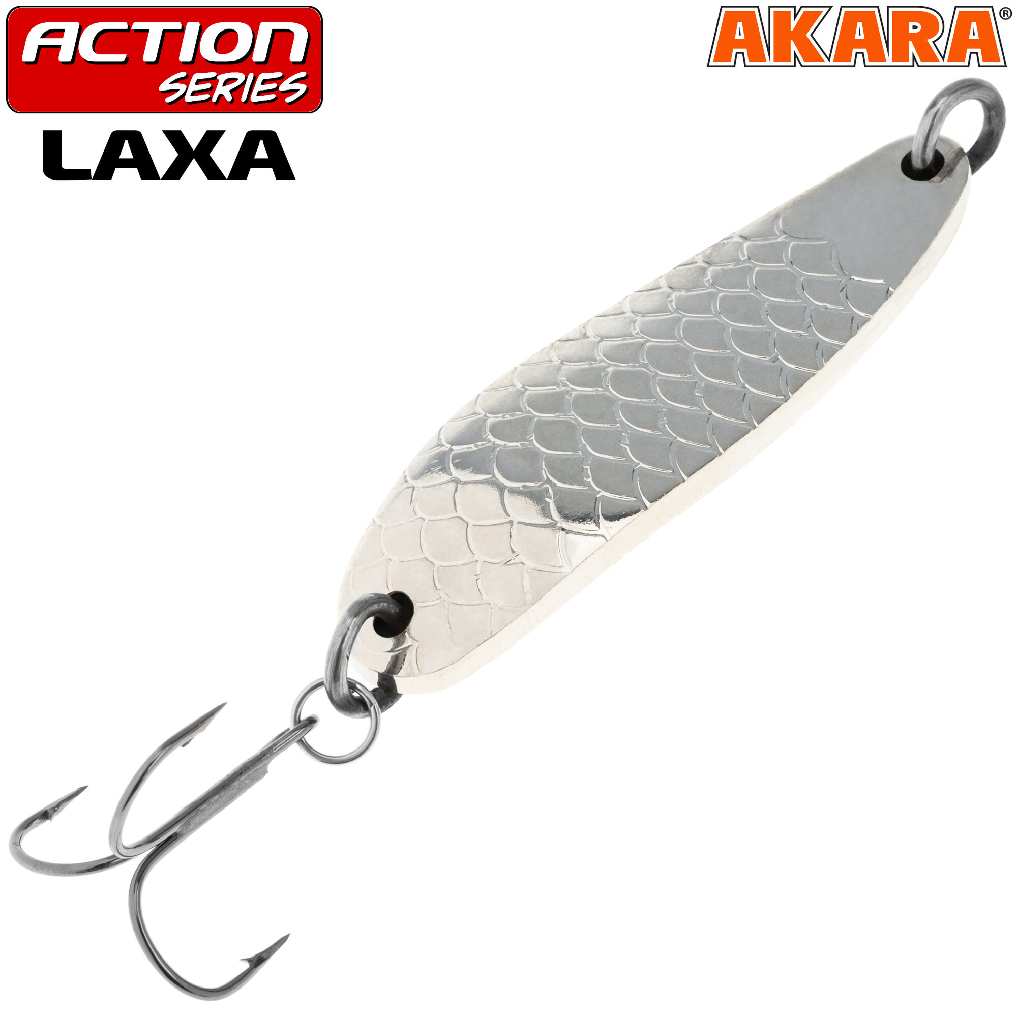 Блесна колебалка Akara Action Series Laxa 21гр. Sil/Go