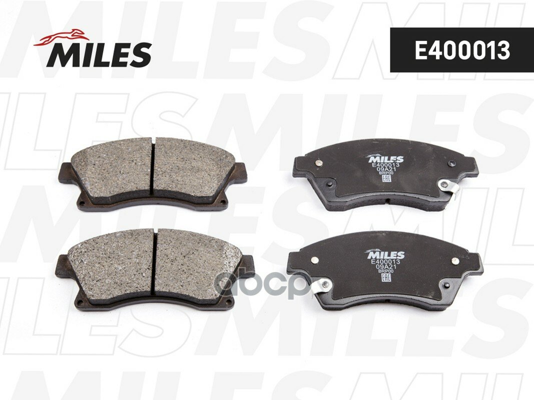 Колодки тормозные CHEVROLET CRUZE/OPEL ASTRA J 15 10- пер. LowMetallic Miles арт. E400013