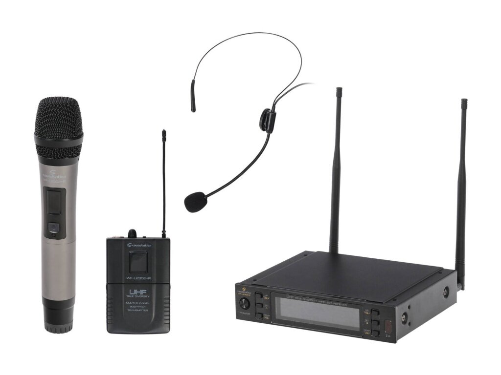 WF-U2302HP Беспроводная микрофонная система, ручной и головной микрофон, Soundsation