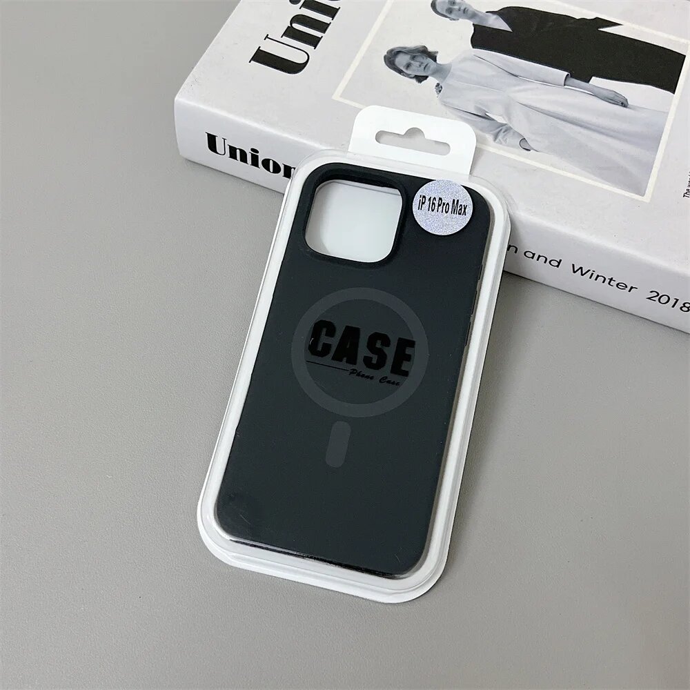 Оригинальный жидкий силиконовый чехол для iPhone 16 15 14 13 12 Черный, Black, For iPhone 15 ProMax