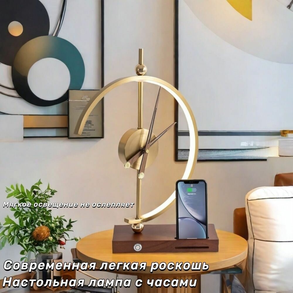 Настольные каминные часы, Со светодиодной подсветкой и функцией USB-зарядки, используется в отделке дома, офиса, отеля