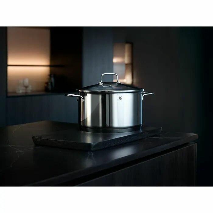 Кастрюля WMF Astoria, нержавеющая сталь, с крышкой, диаметр верха 20см, для индукции