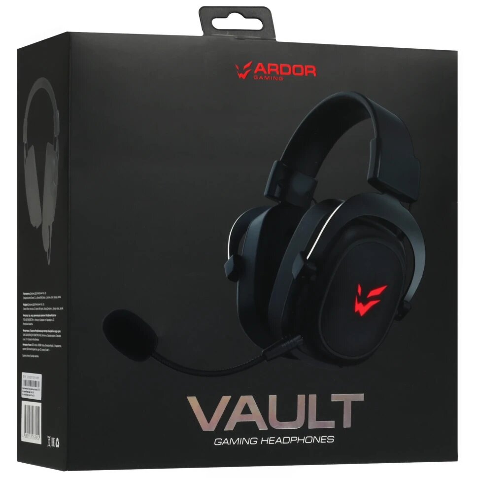 Беспроводные/проводные наушники ARDOR GAMING Vault, , 7.1 Virtual, for PS5, Xbox Series X|S черный