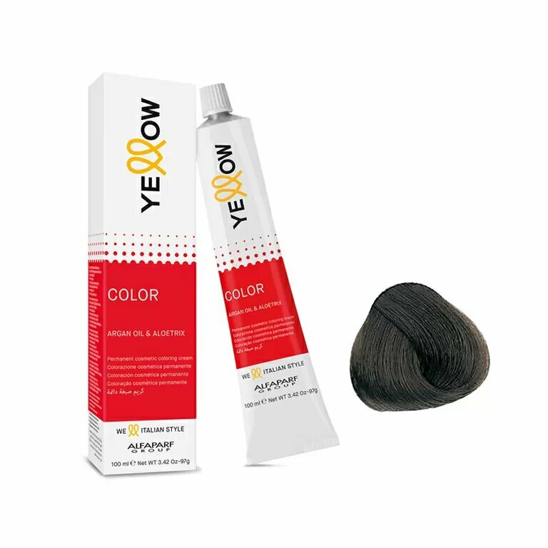 YELLOW PROFESSIONAL Ye Color Permanent Coloring Cream Ye Color Перманентная крем краска 7.1 100 мл