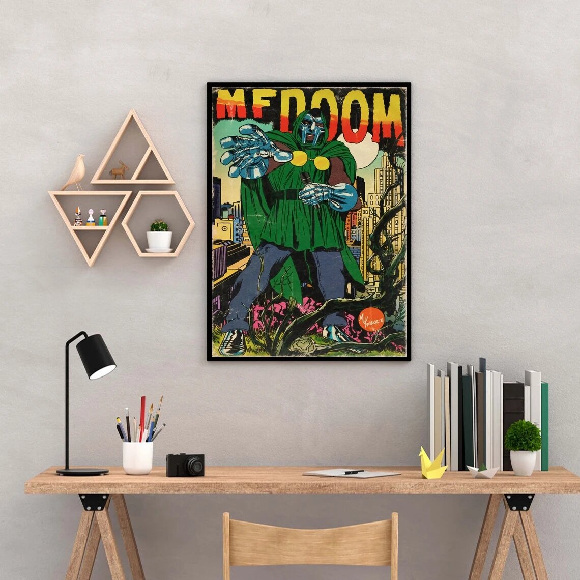 Музыкальный постер MF Doom, холст, художественный принт, украшение для дома, настенная живопись (без рамки)