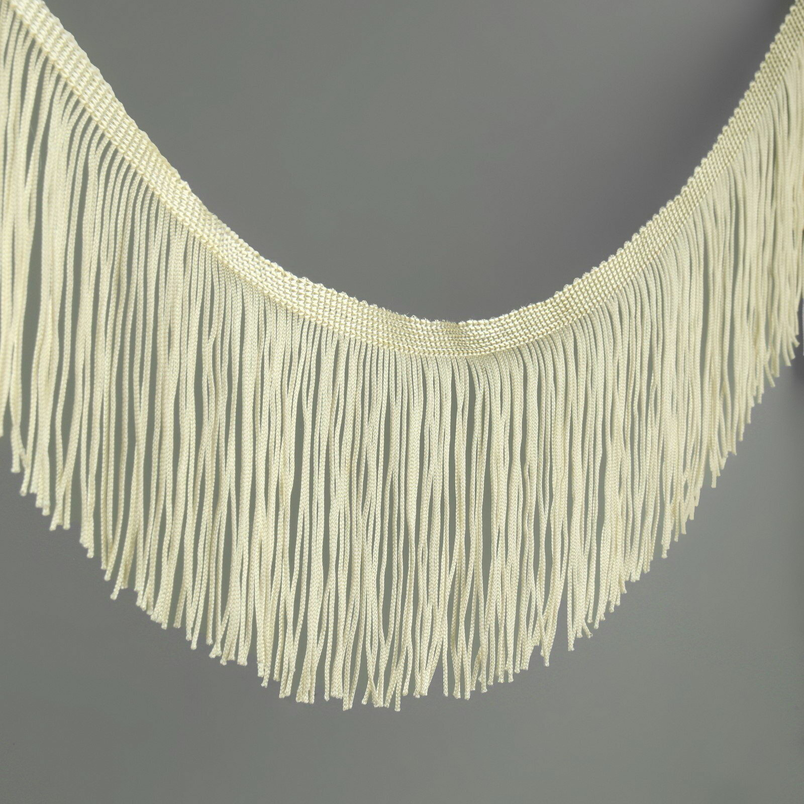 Тесьма декоративная "Бахрома", 10 см, 5+-0.5 м, бежевая, цвет: бежевый