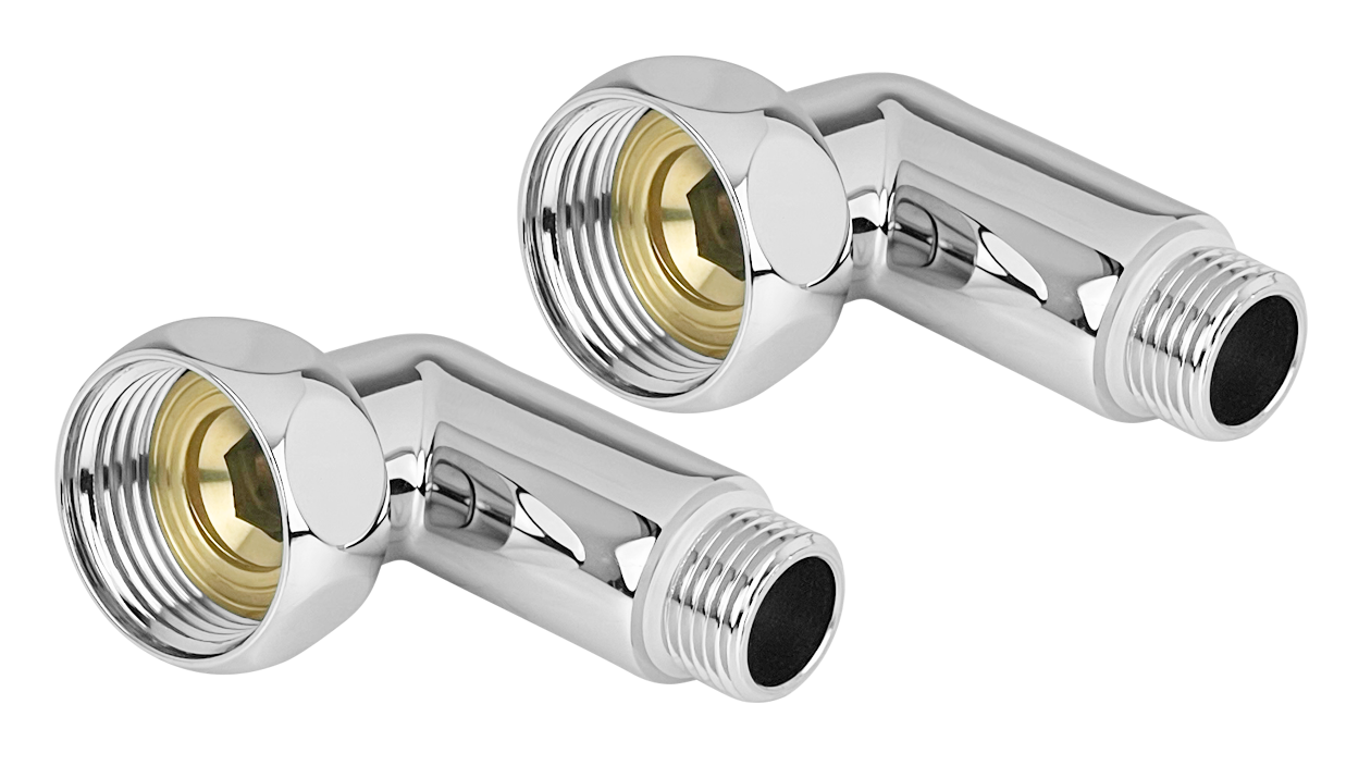 Соединение угловое (американка) с накидной гайкой 1х1/2 (внутренняя/наружная резьба) для полотенцесушителя (Valfex), пара