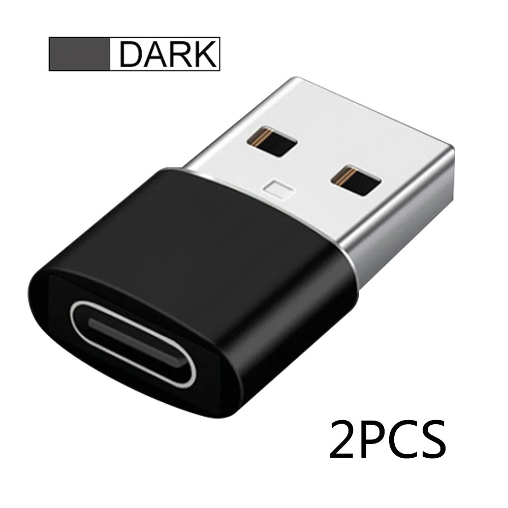2 шт. адаптер USB C адаптер OTG Type C к USB адаптер Type-C OTG Кабель-адаптер для iPhone 2pcs black