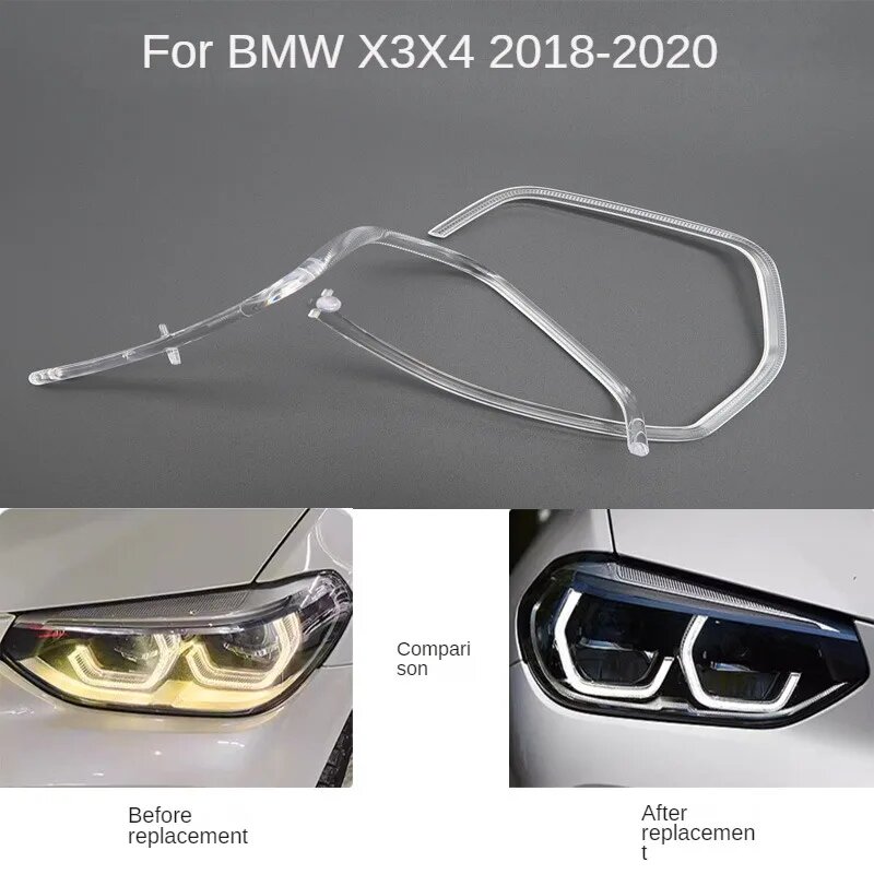 Для BMW X3 X4 G08 2018-2020 DRL Световодя пластина Световодящая трубка Фара Дневные ходовые a pair