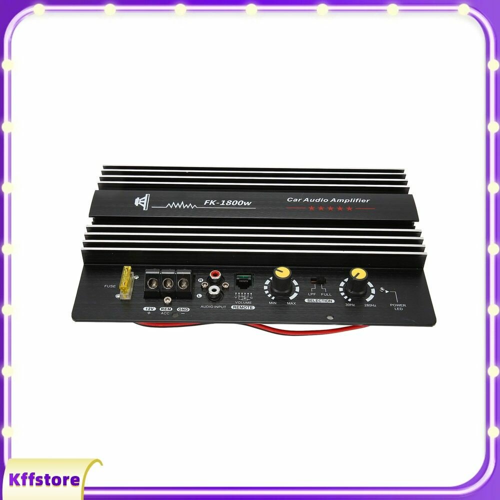 Автомобильный усилитель 12В 1800Вт, стереозвук высокой мощности, сабвуферный, для авто