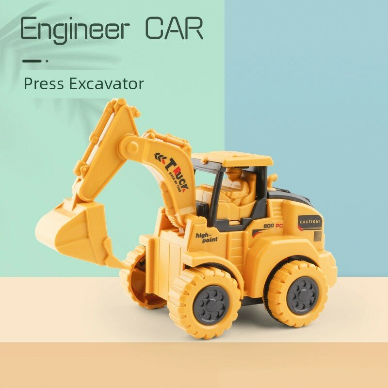 Мини-экскаватор-игрушка, мини-землеройная машина для мальчиков, новая модель экскаватора 2026 года Нажмите и проведите