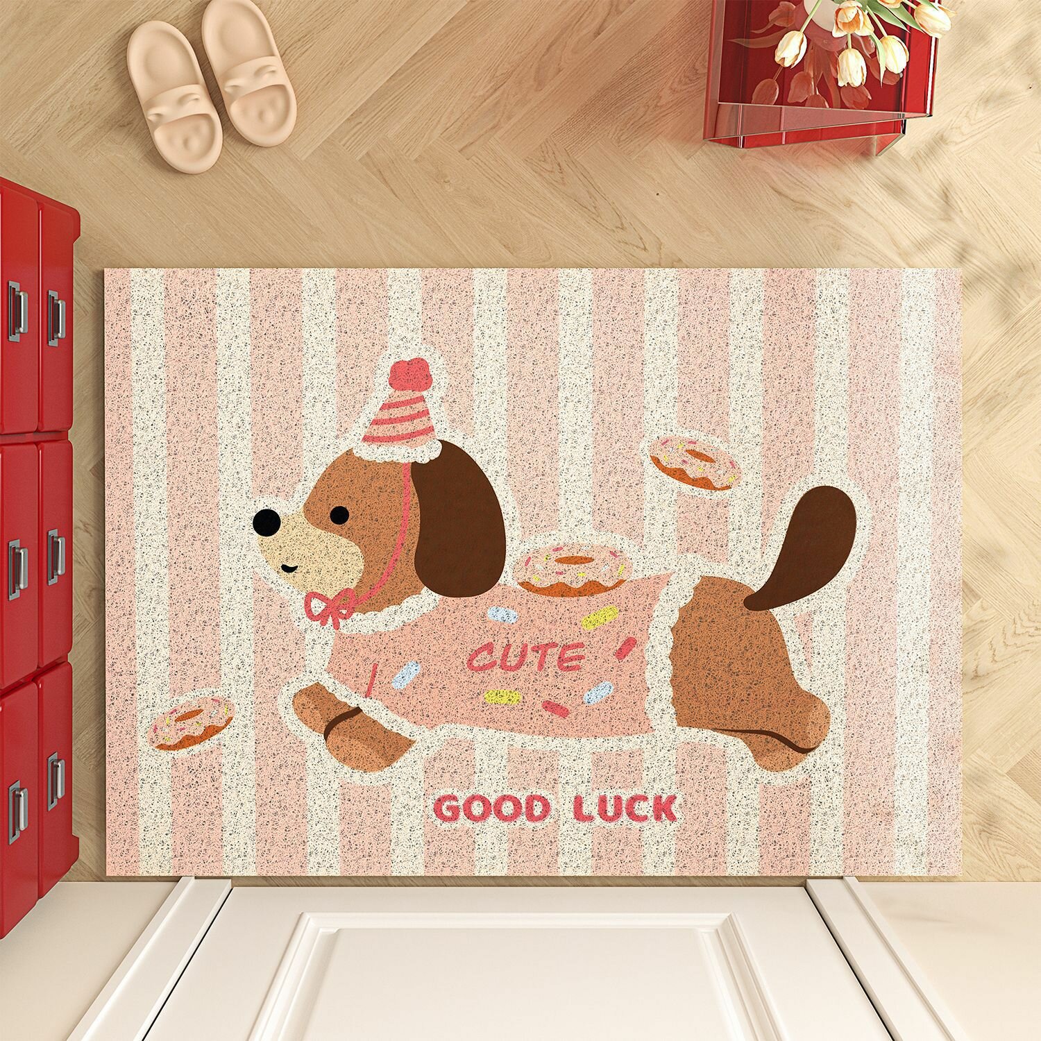 Милые коврики для входной двери с героями мультфильмов, новые противоскользящие коврики для очистки песка и удаления