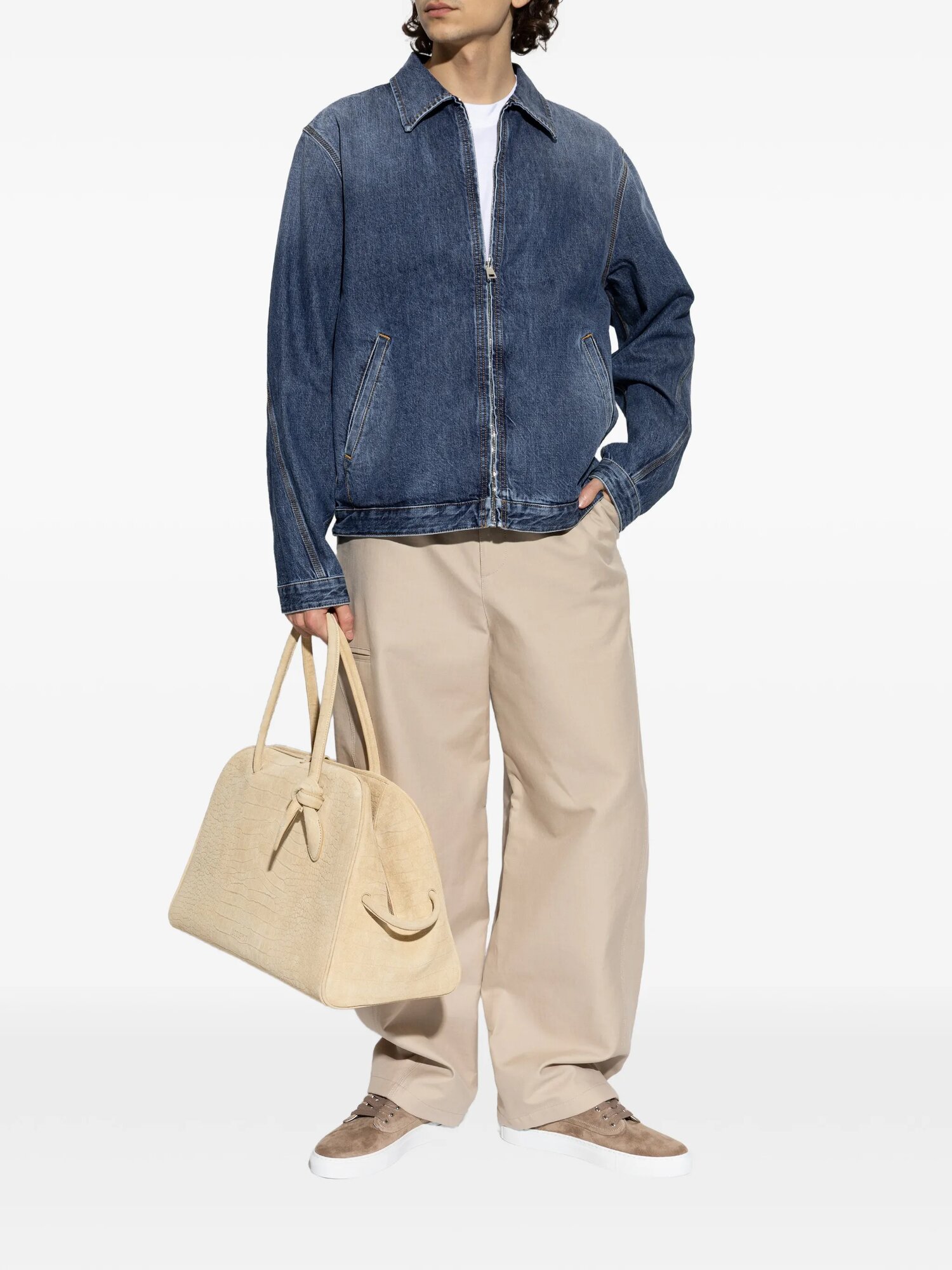 Куртка GIVENCHY Zip-up cotton jacket, размер L, синий — фото 1