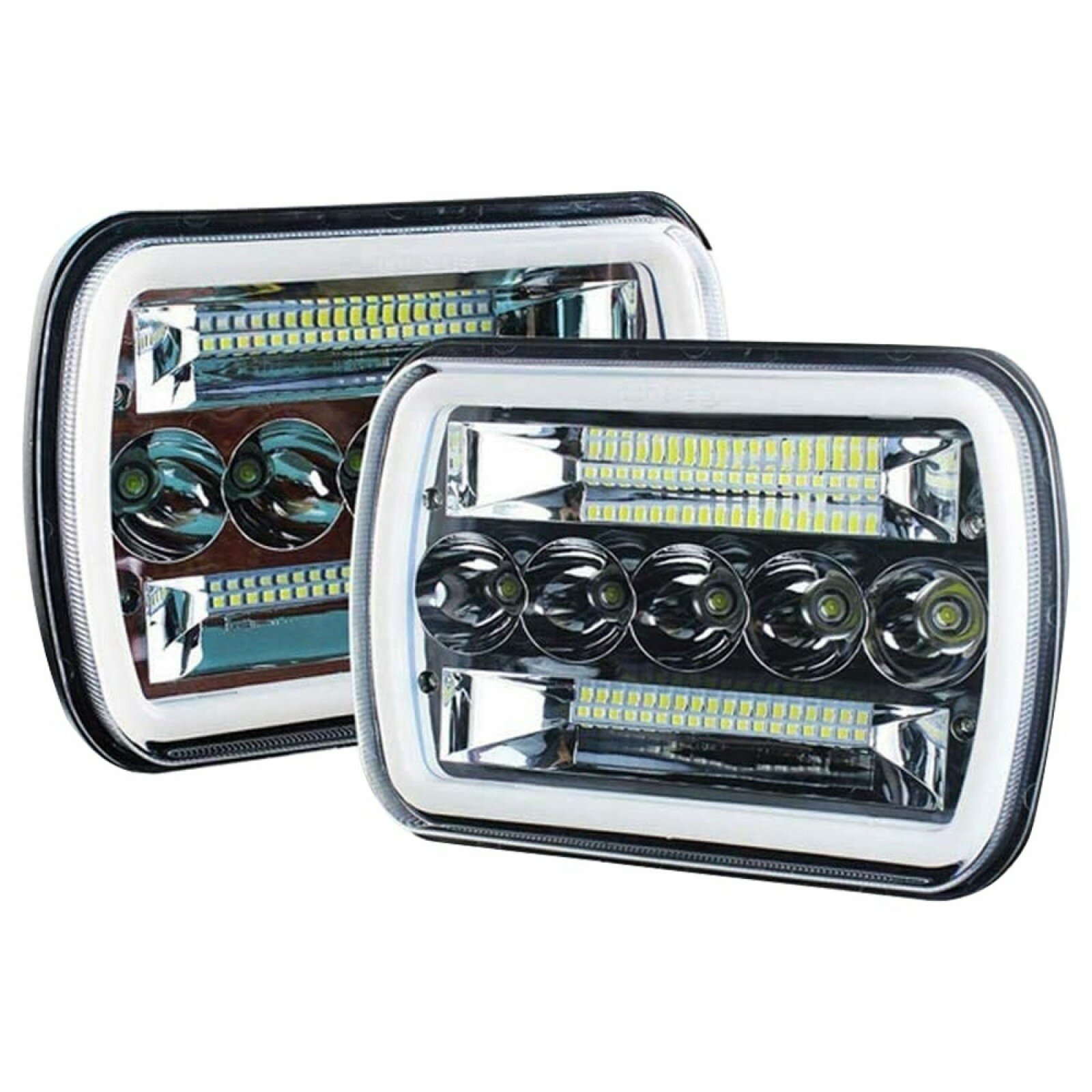 LED фары MyPads 7x6 дюймов для Jeep Cherokee и Wrangler с комбинированным светом и IP67