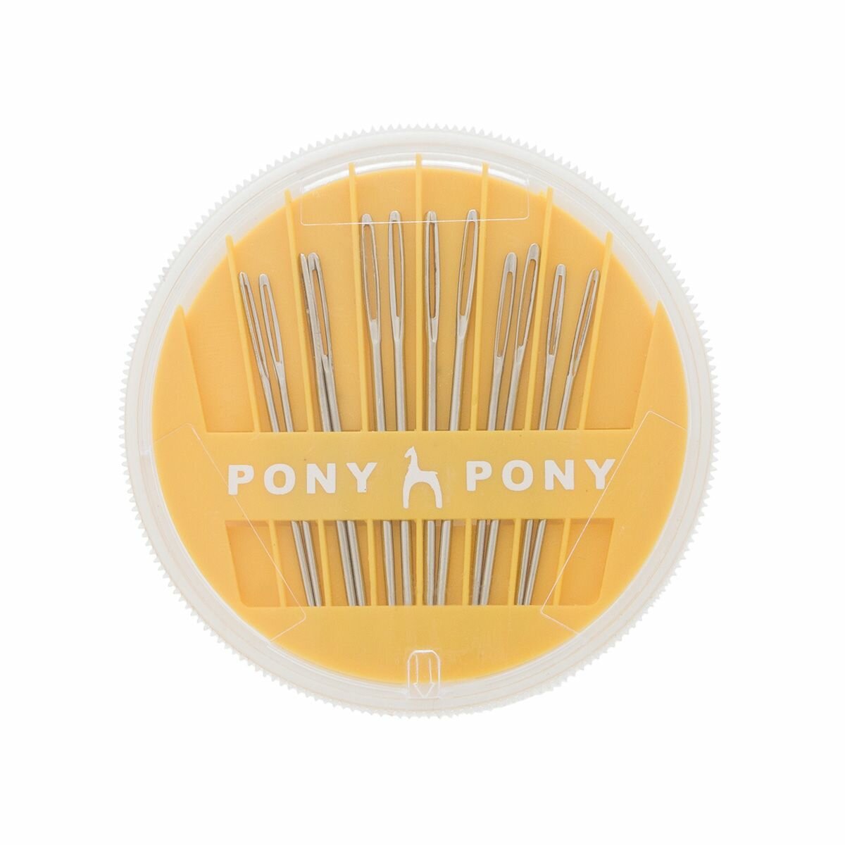 Иглы ручные гобеленовые с серебряным ушком на диске, ассорти, 12шт, PONY