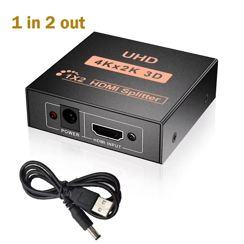 HDMI разветвитель 1x2/1x4 oeny 1 in 2 out