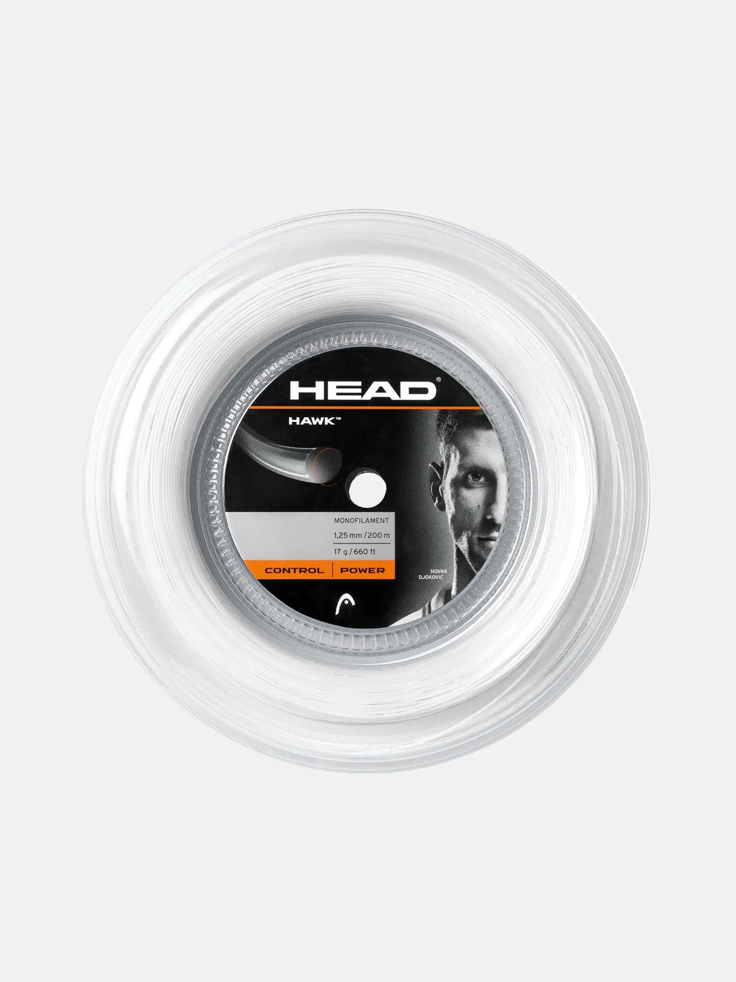 Теннисная струна Head Hawk 1.25мм белый (нарезка 12 метров)