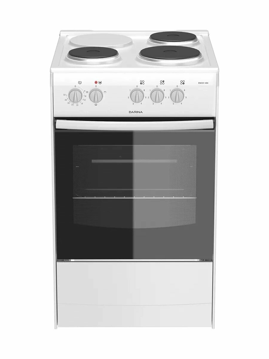 Электрическая плита DARINA S EM331 404 W, эмаль, 3 конфорки, белый