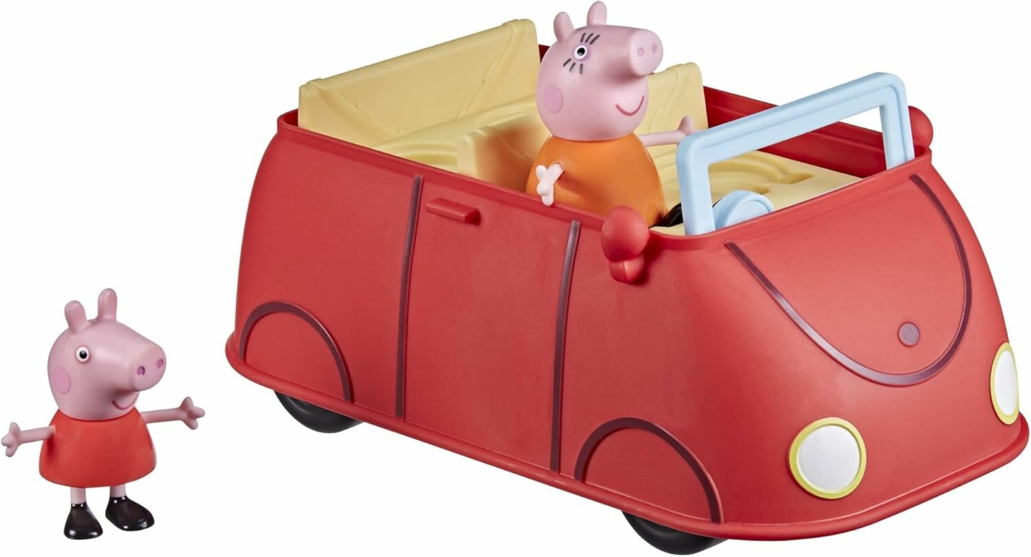 Свинка Пеппа / Peppa Pig игровой набор Красная семейная машина с фигурками и звуками