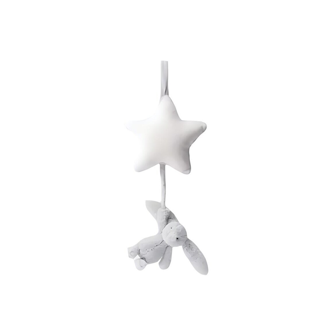 Игрушка унисекс JELLYCAT Musical Rattle Soft Toy Gray Rabbit, средняя высокая