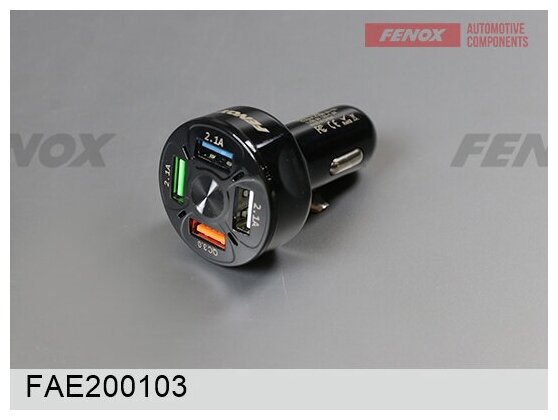 Устройство зарядное универсальное 4 USB 5.5А 12-32В 7*4см Fenox FAE200103