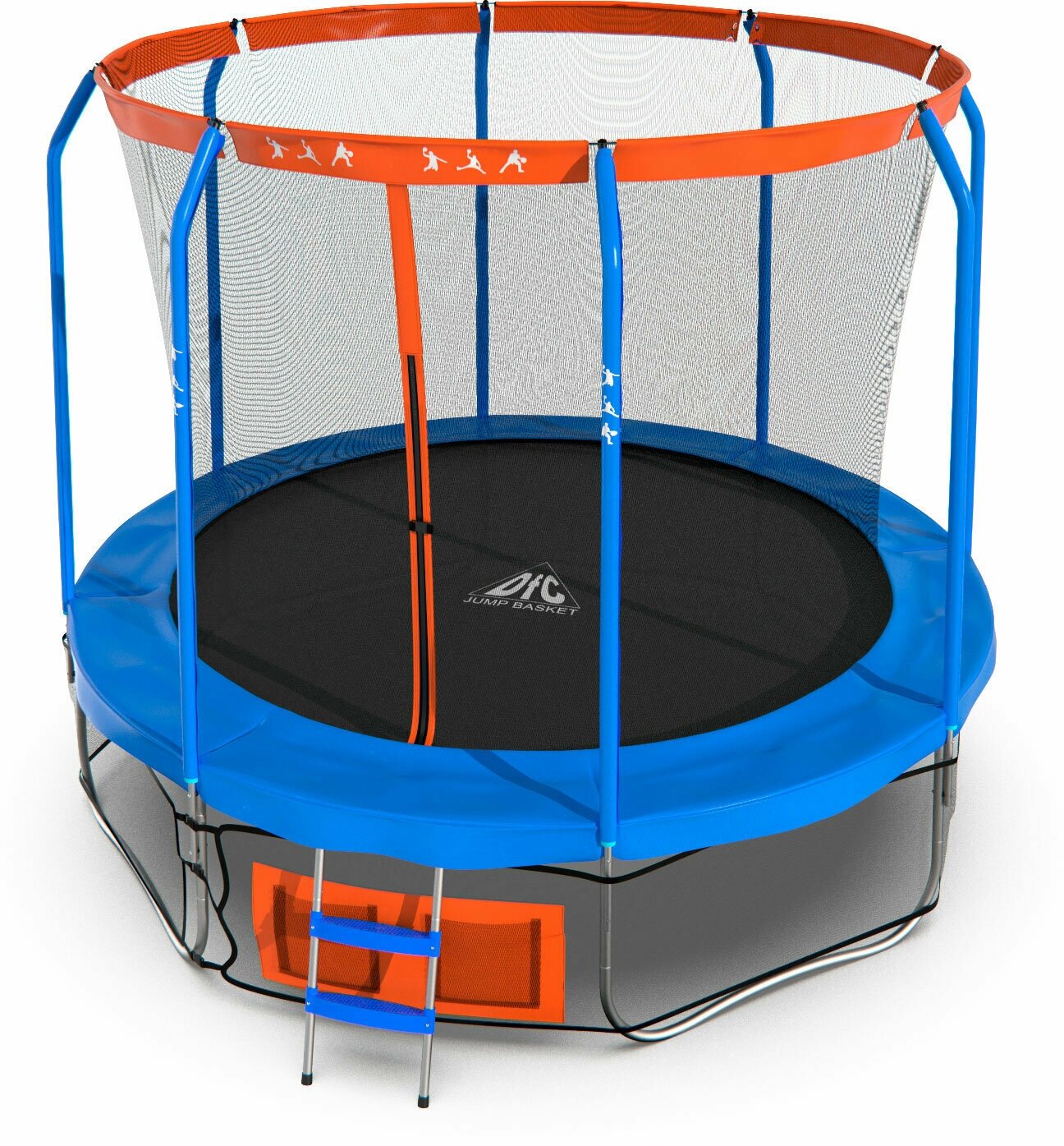 Батут DFC JUMP BASKET 12ft внутр. сетка, лестница (366cм) (два короба)