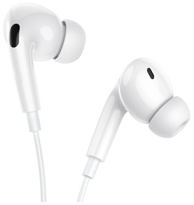 Проводные наушники HOCO M101 Pro Crystal, Jack 3.5mm, 1.2 м, белый, контроллер с микрофоном