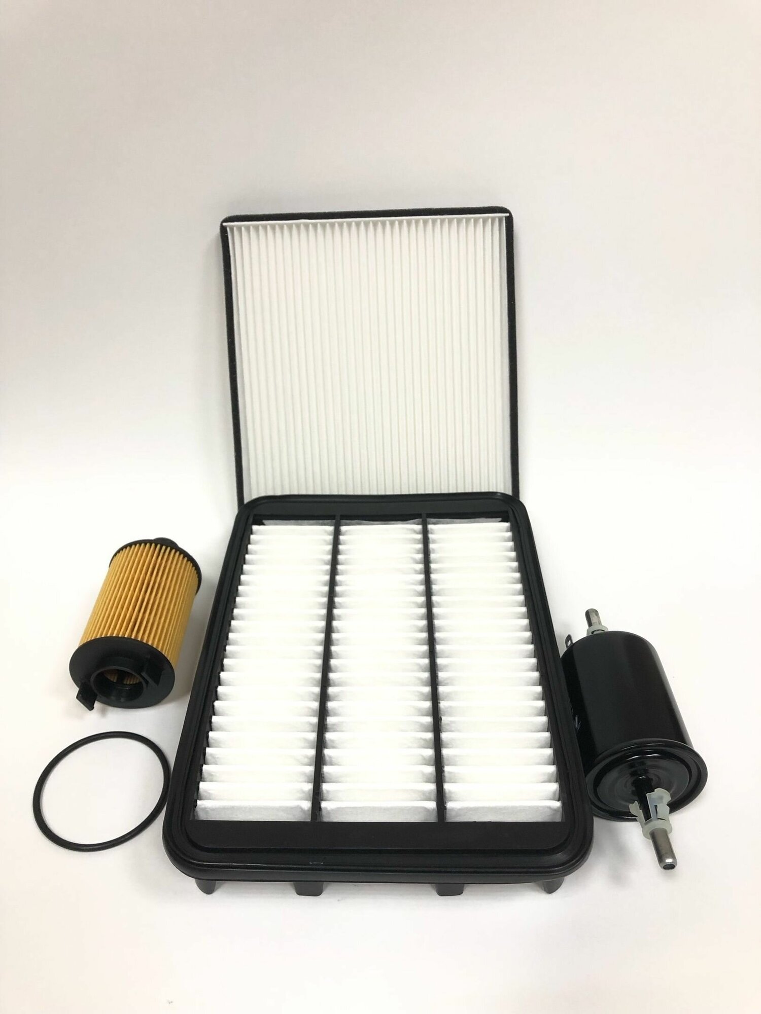 Фильтр воздушный + салонный + масляный + топливный комплект для Чери Тигго ФЛ 1.6 цепь (Chery Tiggo FL 1.6 грм цепь)