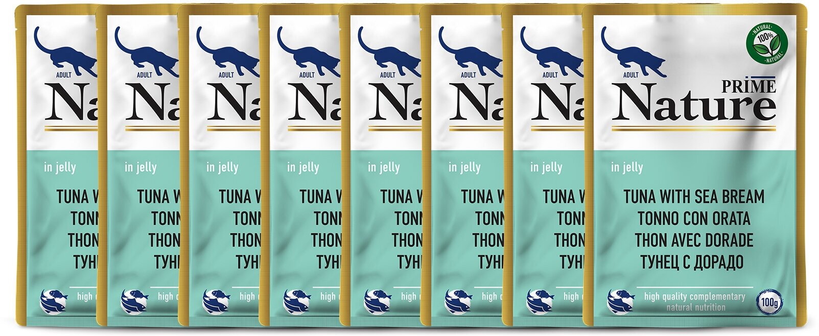 PRIME NATURE 100гр в желе Тунец с дорадо для кошек х 8шт.