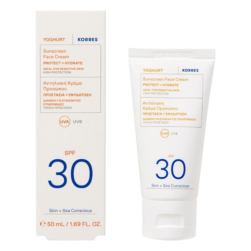 Средство солнцезащитное Korres Sunscreen Face Cream SPF 30 Крем защитный для лица SPF 30 50 мл
