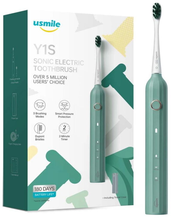 Электрическая зубная щетка USMILE Y1S зелёный — купить в интернет-магазине OLDI.RU на Яндекс Маркете