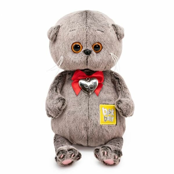 Мягкая игрушка Буди Баса Budi Basa Basik Baby с сердцем-подвеской, 20 см, BB-134