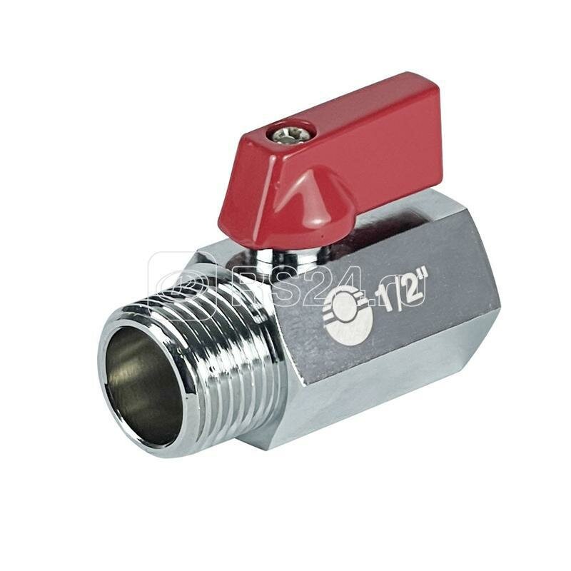 Кран шаровой MINI ВР3/8дюймхНР3/8дюйм никелированный (300/60) К VALFEX VF.331. NB.038