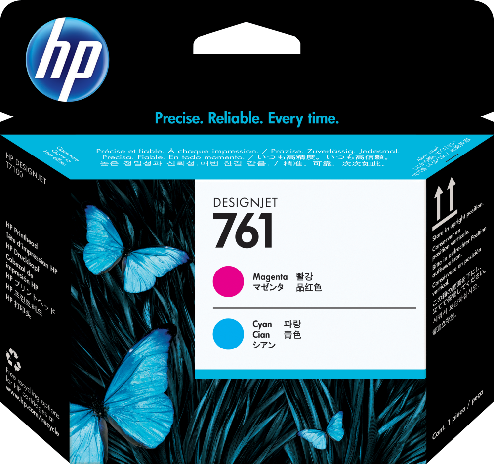 Печатающая головка HP (№761) Magenta/Cyan (CH646A)