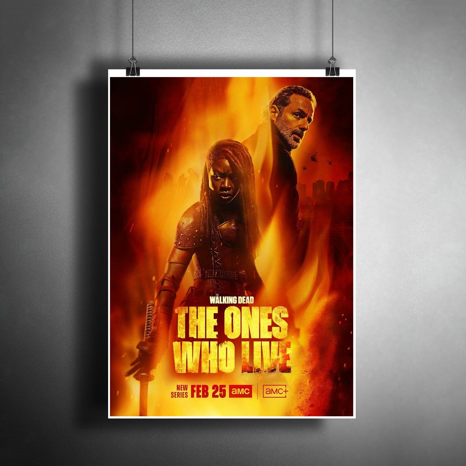 Постер плакат для интерьера "Сериал Ходячие мертвецы: Выжившие" / Декор дома, офиса, комнаты, квартиры, детской A3 (297 x 420 мм)