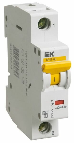 Автоматический выключатель ВА 47-60 1Р 32А 6 кА х-ка С, IEK