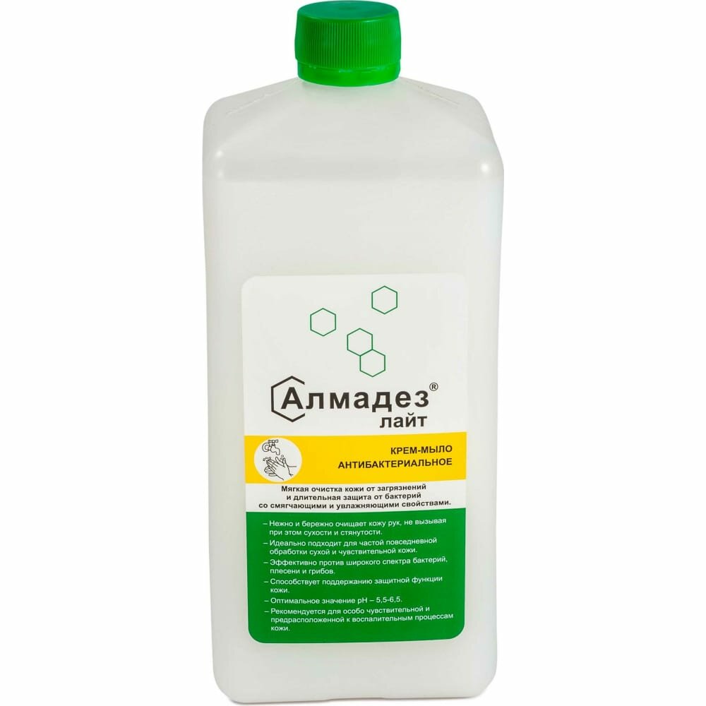 Антибактериальное мыло-крем алмадез Лайт 1 л крышка МАЛ-03