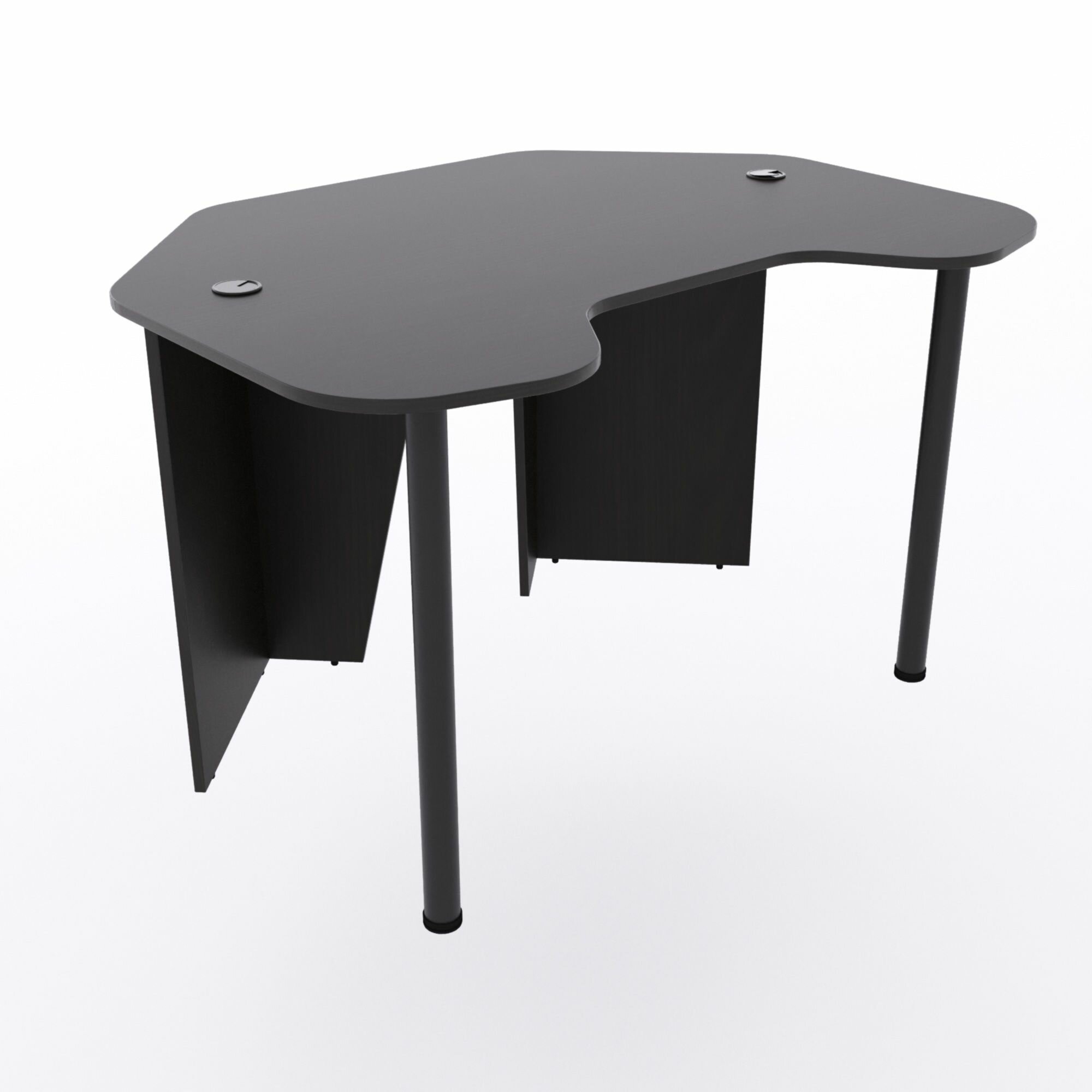 Угловой компьютерный стол "Угол" с полкой для монитора, 140x87x75 см, венге