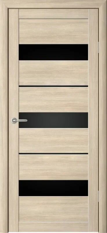 Двери Мегаполис прага эко-шпон Лиственница мокко Черное 800х2000 в комплекте коробка 2,5шт и наличник 5шт