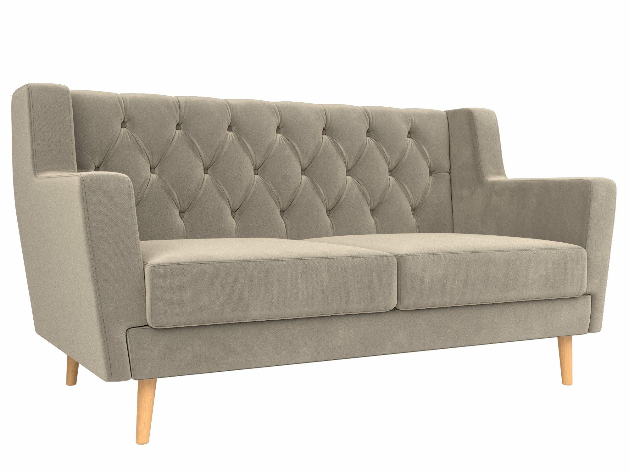 Прямой диван Брайтон 2 Люкс, Микровельвет, Модель 108947