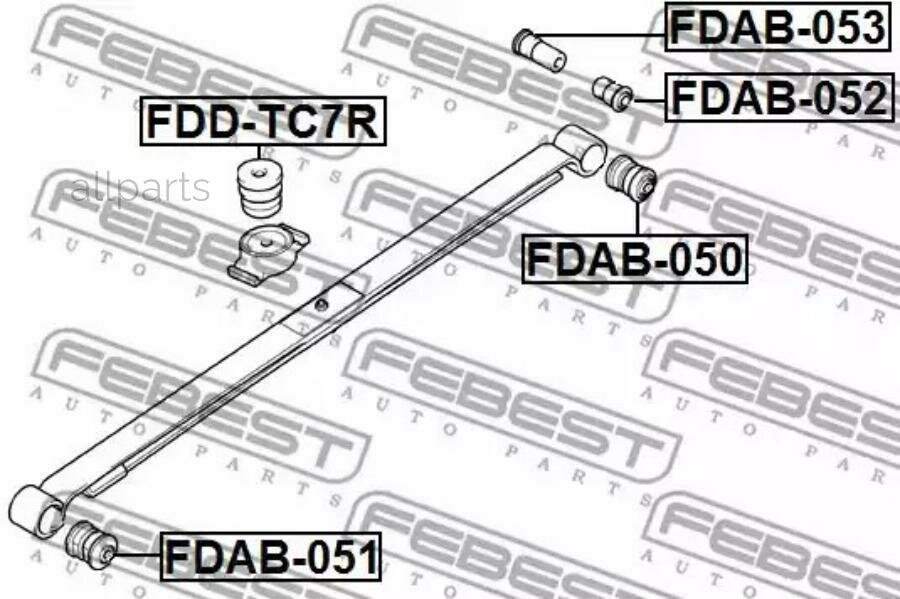 FEBEST FDAB-052 сайлентблок задней рессоры