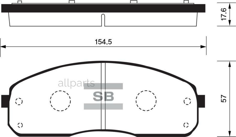 SANGSIN BRAKE SP1175 Колодки тормозные передние