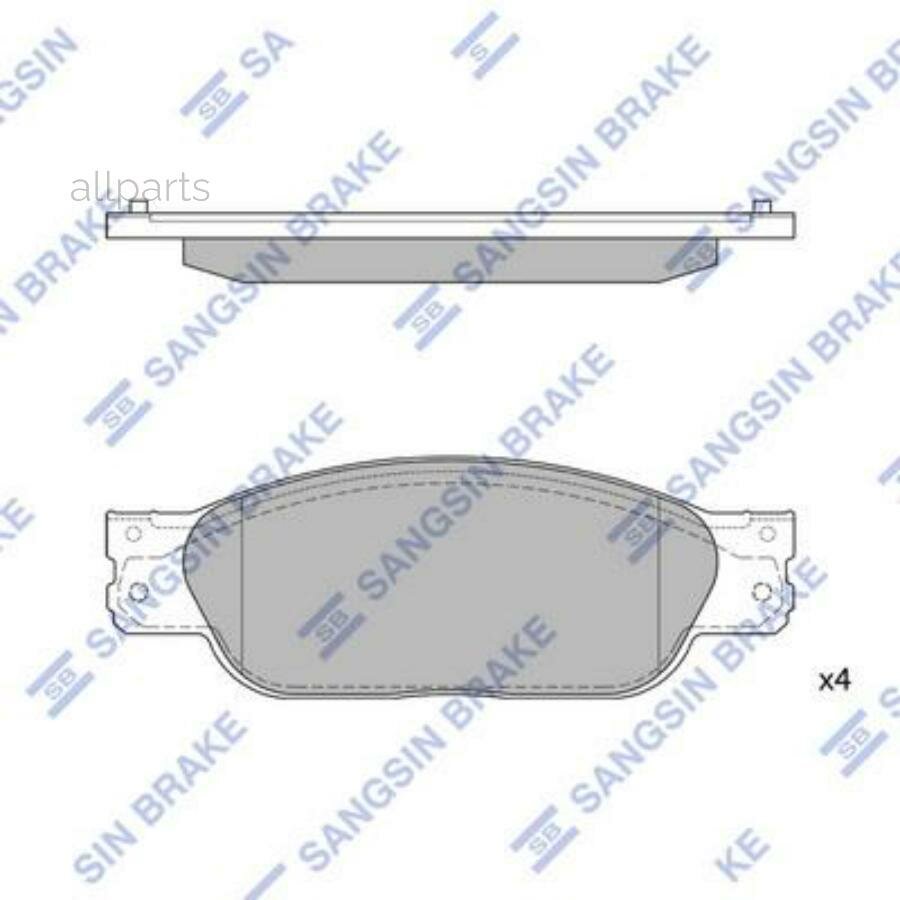 SANGSIN BRAKE SP4061 SP4061 колодки дисковые передние!\ Jaguar S-Type 2.5-4.2i 99>, Lincoln LS 3.0-4.0i 00>