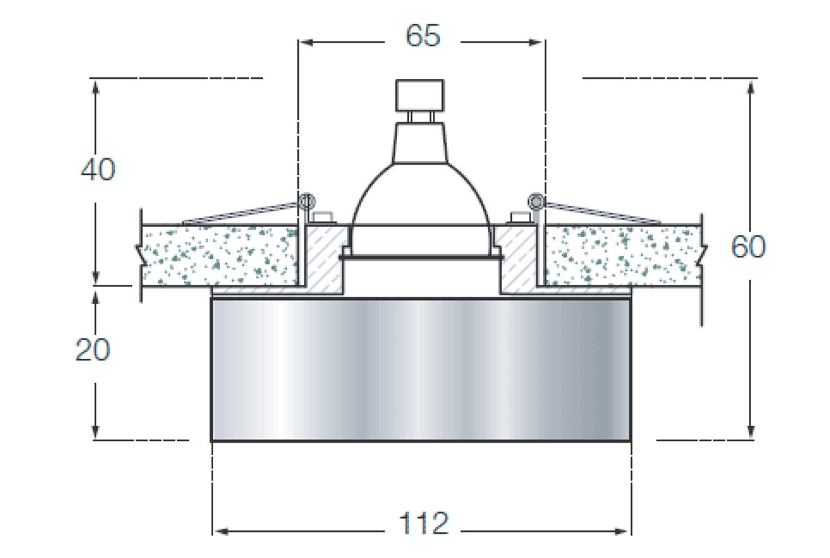 Donolux Светильник встраиваемый декоративный хрустальный, D 110 H 80мм, галог. лампа MR16 GU5,3. max
