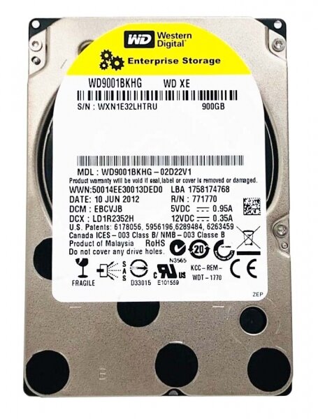 Жесткий диск Western Digital WD9001BKHG 900Gb SAS 2,5" HDD