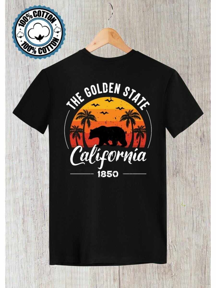 Футболка медведь california 1850 golden