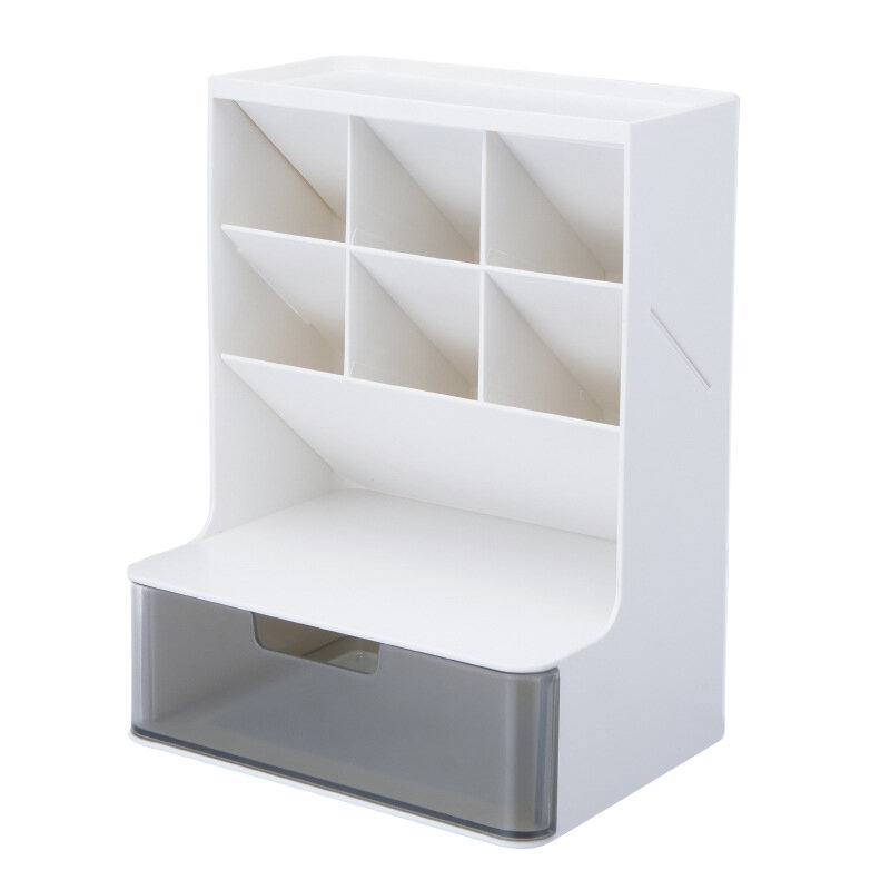 Наклонный органайзер для ручек с ящиком для хранения для студентов, детей, офисного стола, пластиковый контейнер для ручек большой вместимости, подставка для канцелярских принадлежностей.