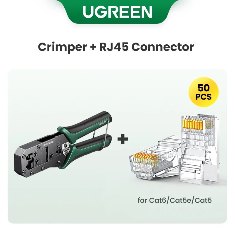 Обжимные щипцы UGREEN NW136 Add 50Pcs Connector